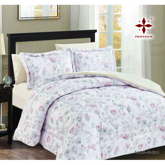 SUPERKING SIZE BLANKET COMFORTER 4PCS SET (OUTSIDE COTTON| INSIDE BLANKET)